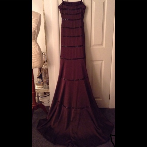 BCBG | Dresses | Prom Bcbg 48 Brown Gown Wtrain | Poshmark